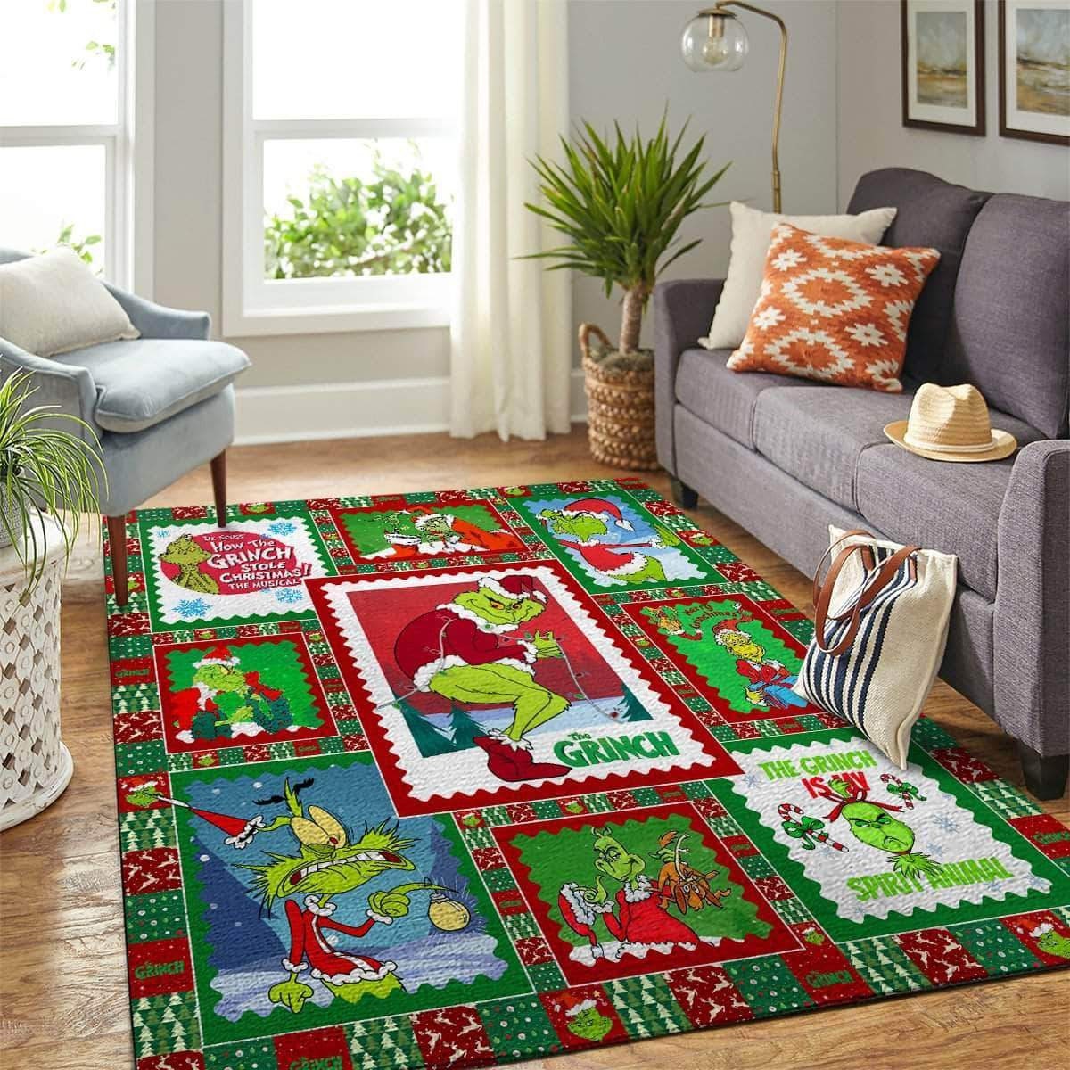 The Grinch Rug How the Grinch Stole Christmas Rugs Grinch | Etsy