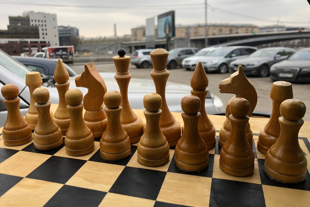 Games & Puzzles Board Games Soviet wooden chess from 1980ies etna.com.pe