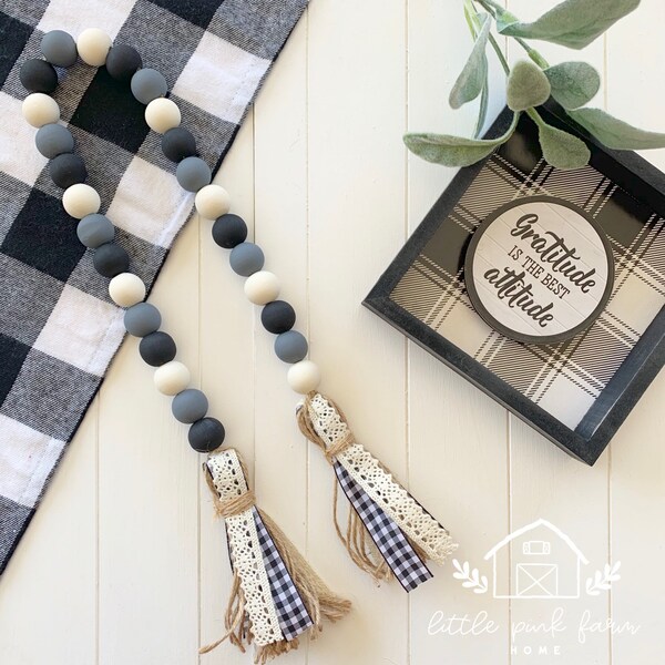 Buffalo Check Beads - Etsy