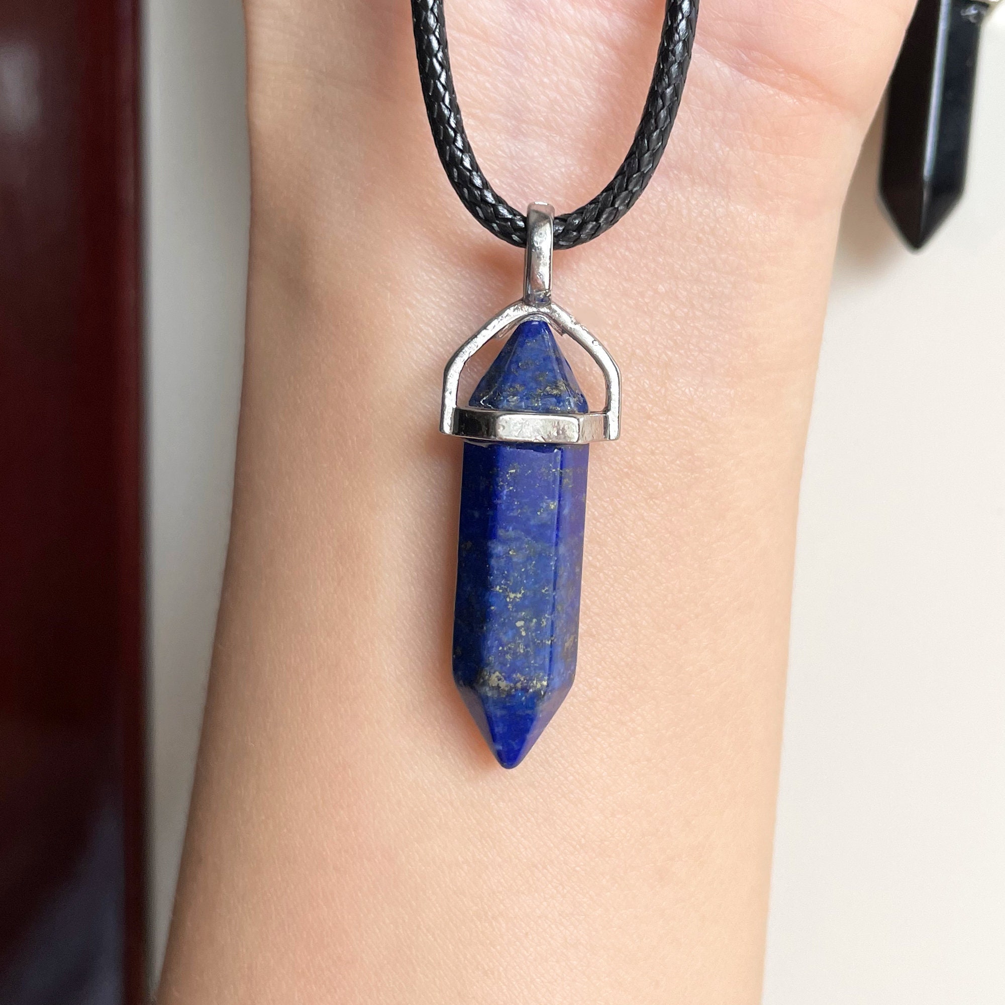 Carnelian Jewelry Lapis Lazuli Necklace Snowflake Obsidian Crystal ...