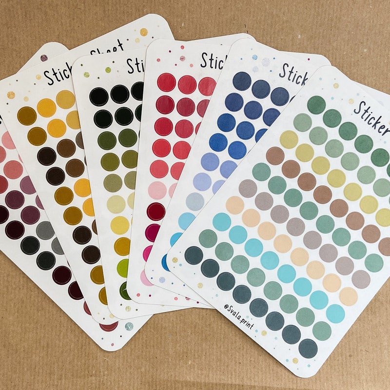 Mini Circle Stickers - Etsy