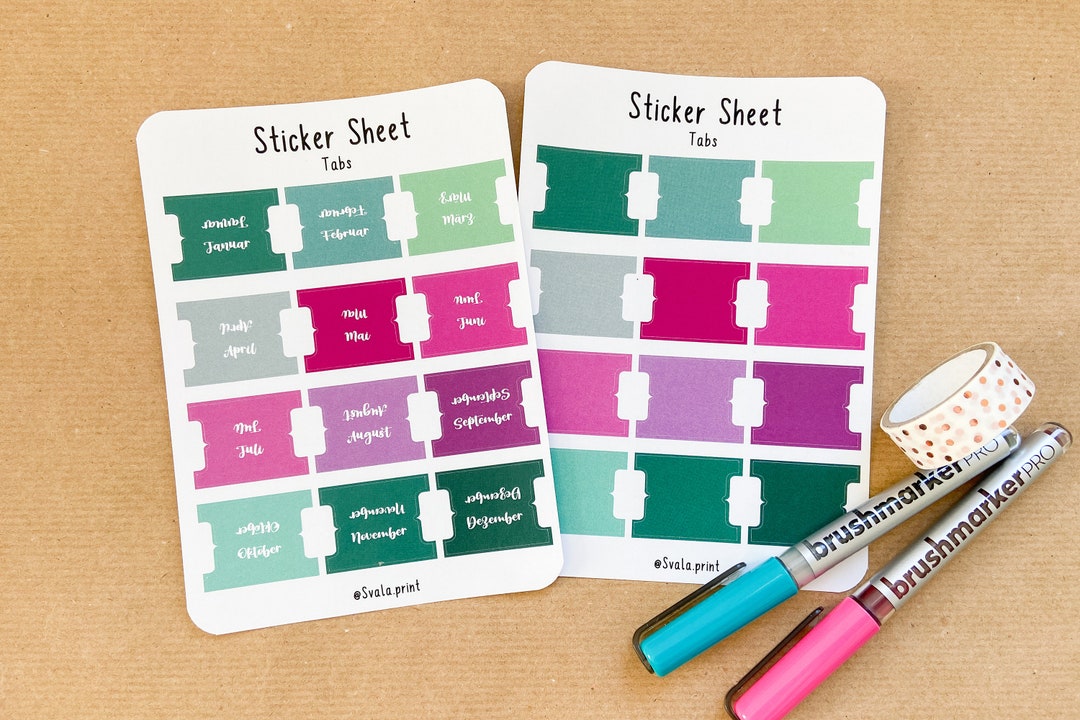 Stickers Tabs Bullet Journal Stickers Journal Stickers Register Index ...