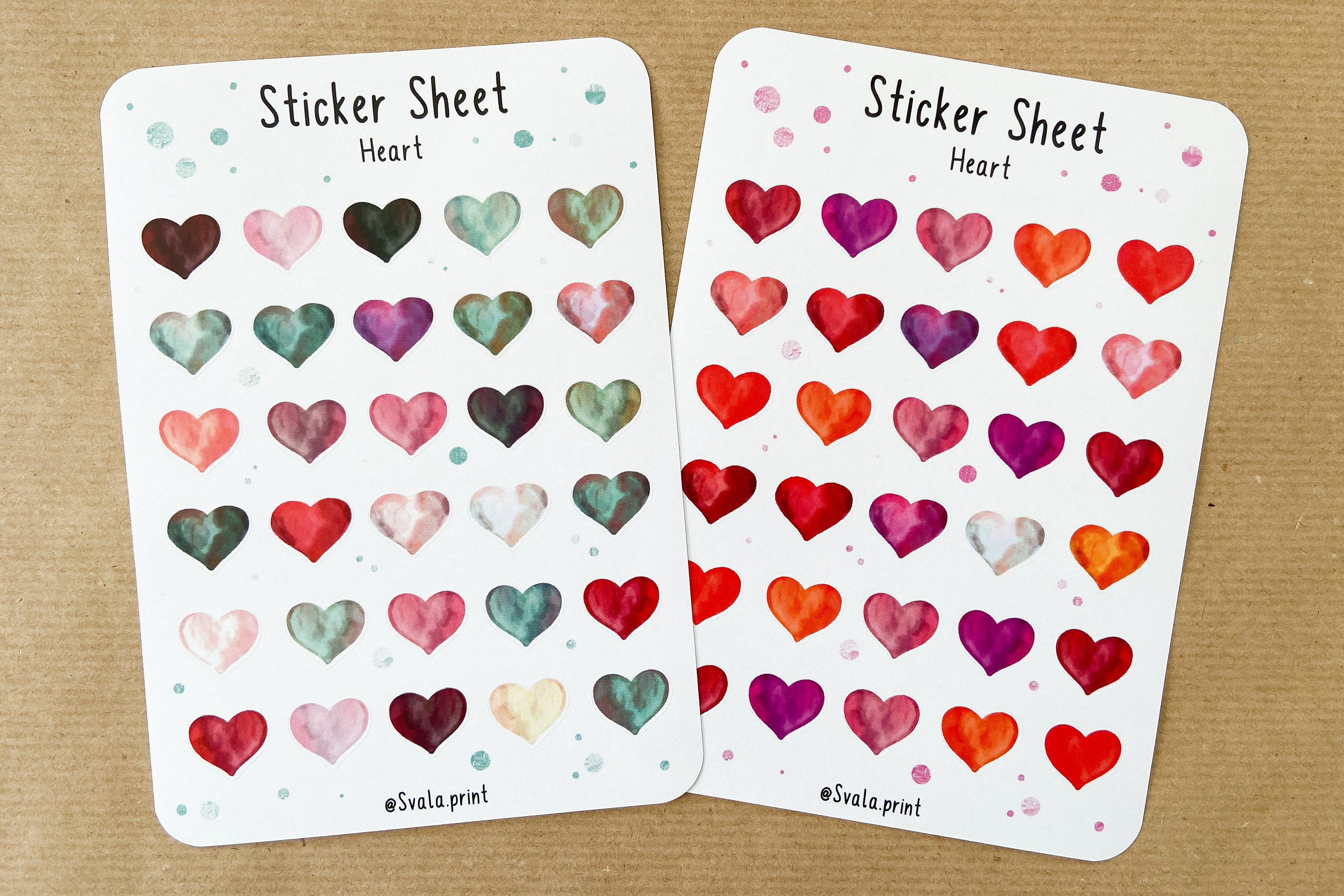 Sticker Herz Heart Aufkleber Bulletjournal Journal | Etsy