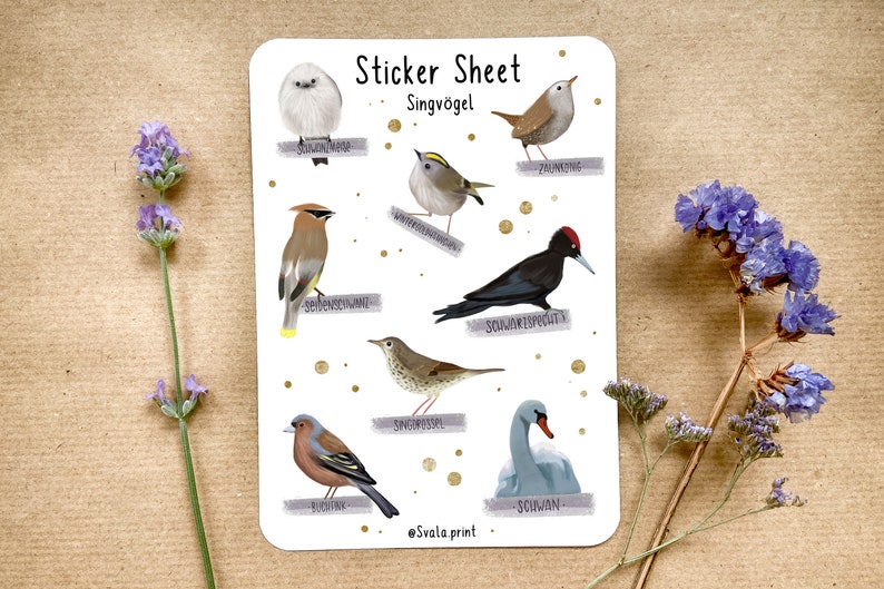 Sticker Songbirds | Stickers Bullet Journal | Journal Stickers ...