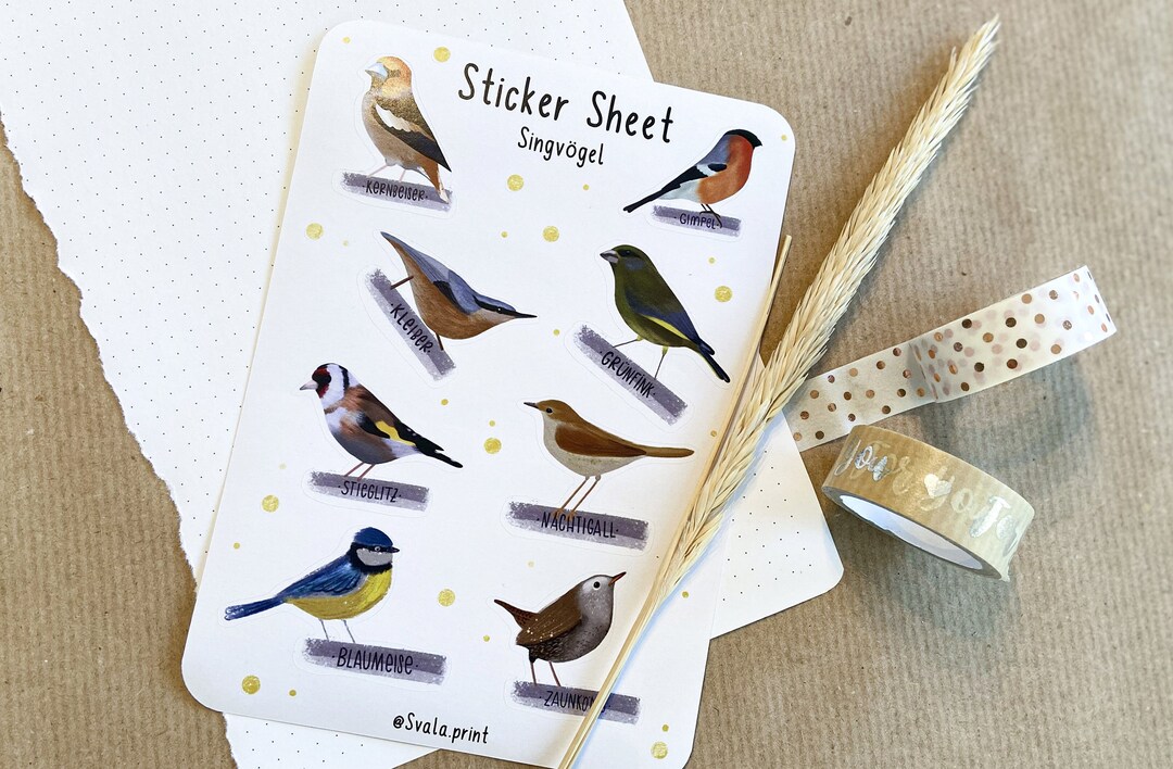 Sticker Songbirds Stickers Bullet Journal Journal Stickers Stickers ...