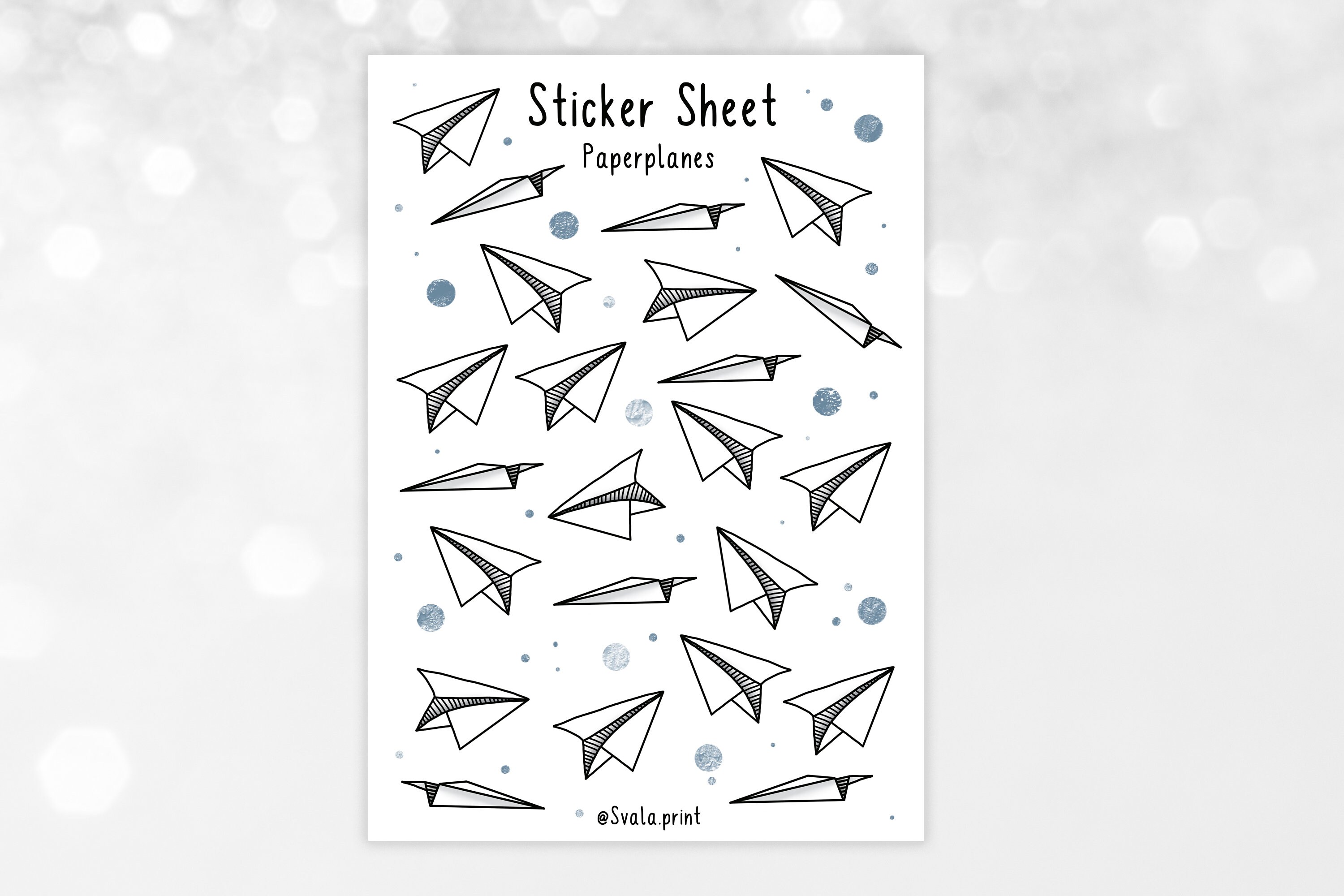 Sticker Papierflieger Aufkleber Bulletjournal Journal | Etsy