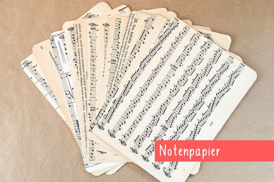 10 Old Music Sheets | A5 | Antique Music Paper From the 1910s | Vintage ...