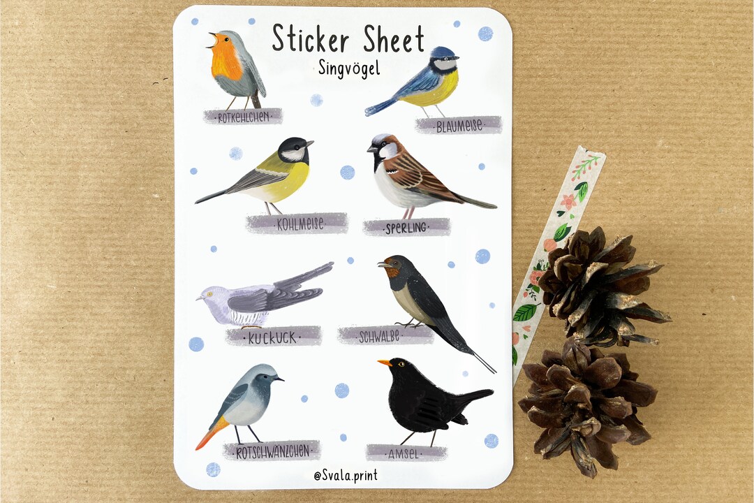 Sticker Songbirds Stickers Bullet Journal Journal Stickers Stickers ...