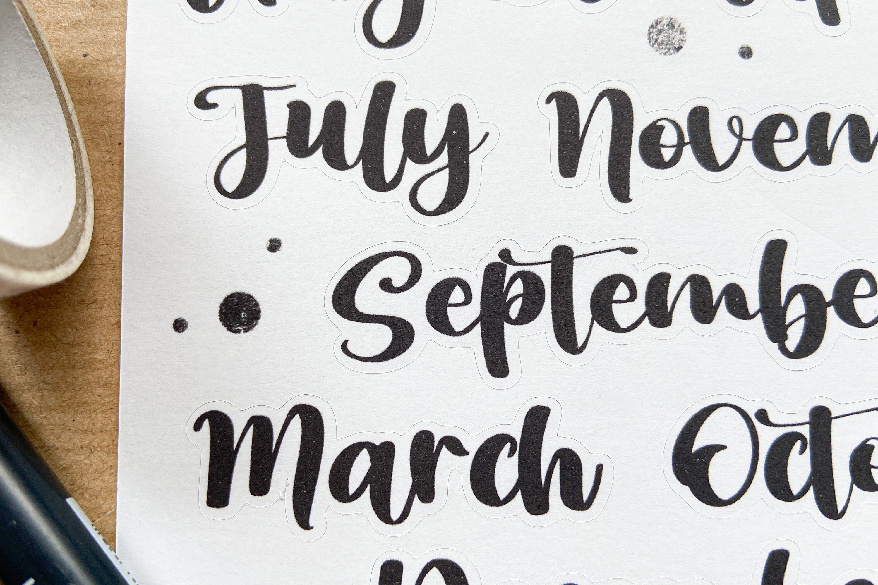 Sticker Name of the Month Sticker Bulletjournal Journal - Etsy