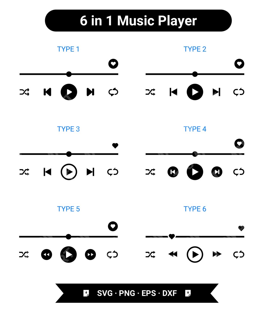 Audio Buttons Svgmusic Player SVG Play Button Player Glass - Etsy