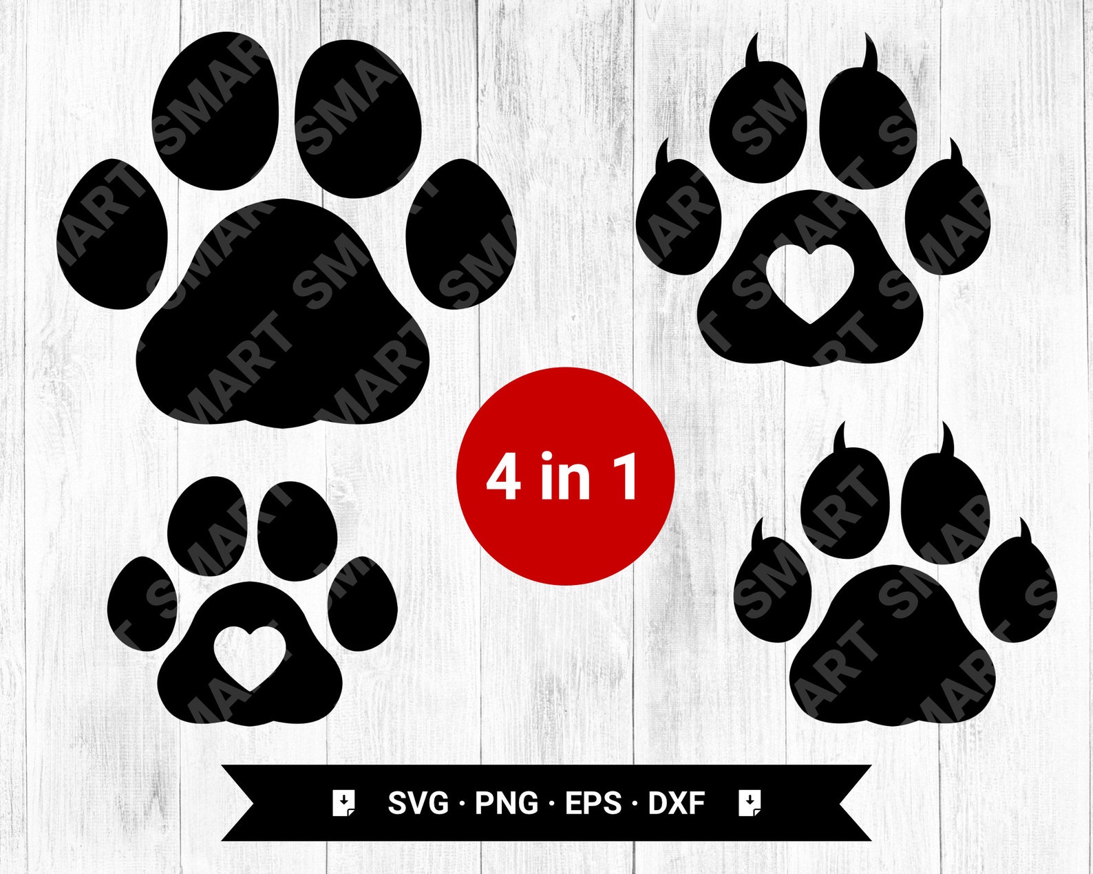 Dog Paw Heart Print Svg Paw Print Svg Dog Paw Svgcutting - Etsy Canada