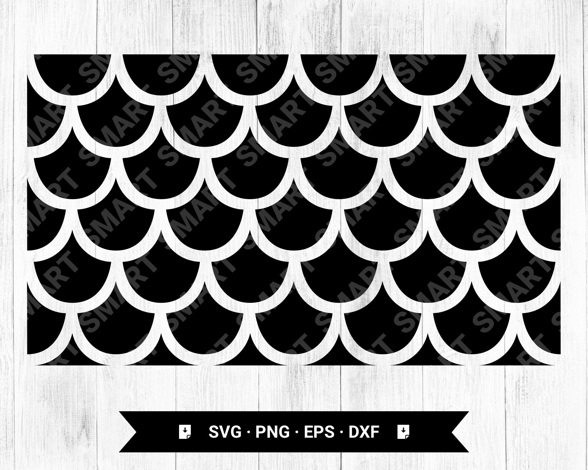 Mermaid seamless pattern Mermaid pattern svg Mermaid scale | Etsy