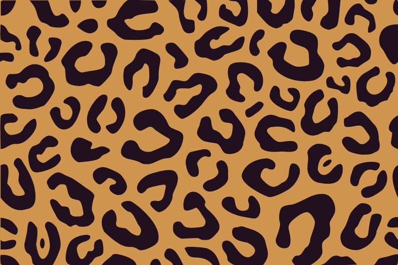 Leopard Cheetah Animal Print Seamless Pattern Vector | Etsy