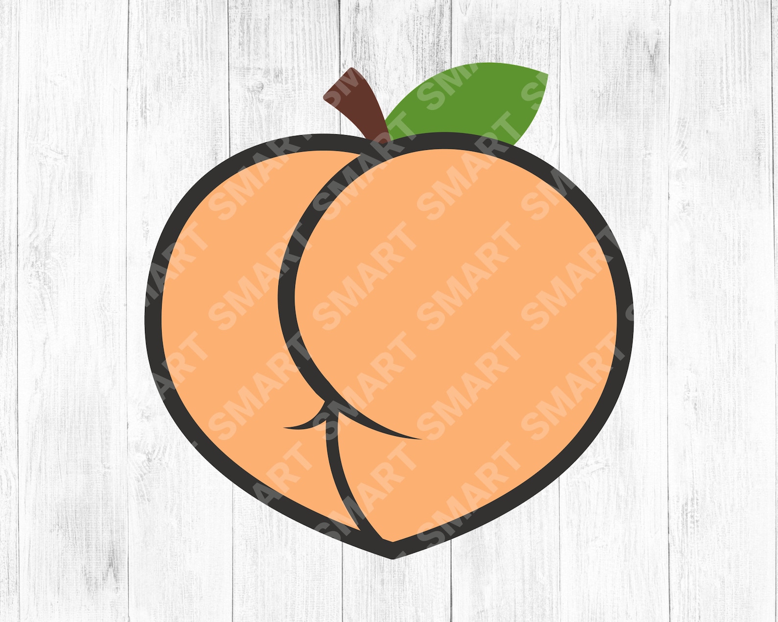 Peach Ass Svgpeach Ass Fruit Svg Peach Butt Svg Vector Cut Etsy