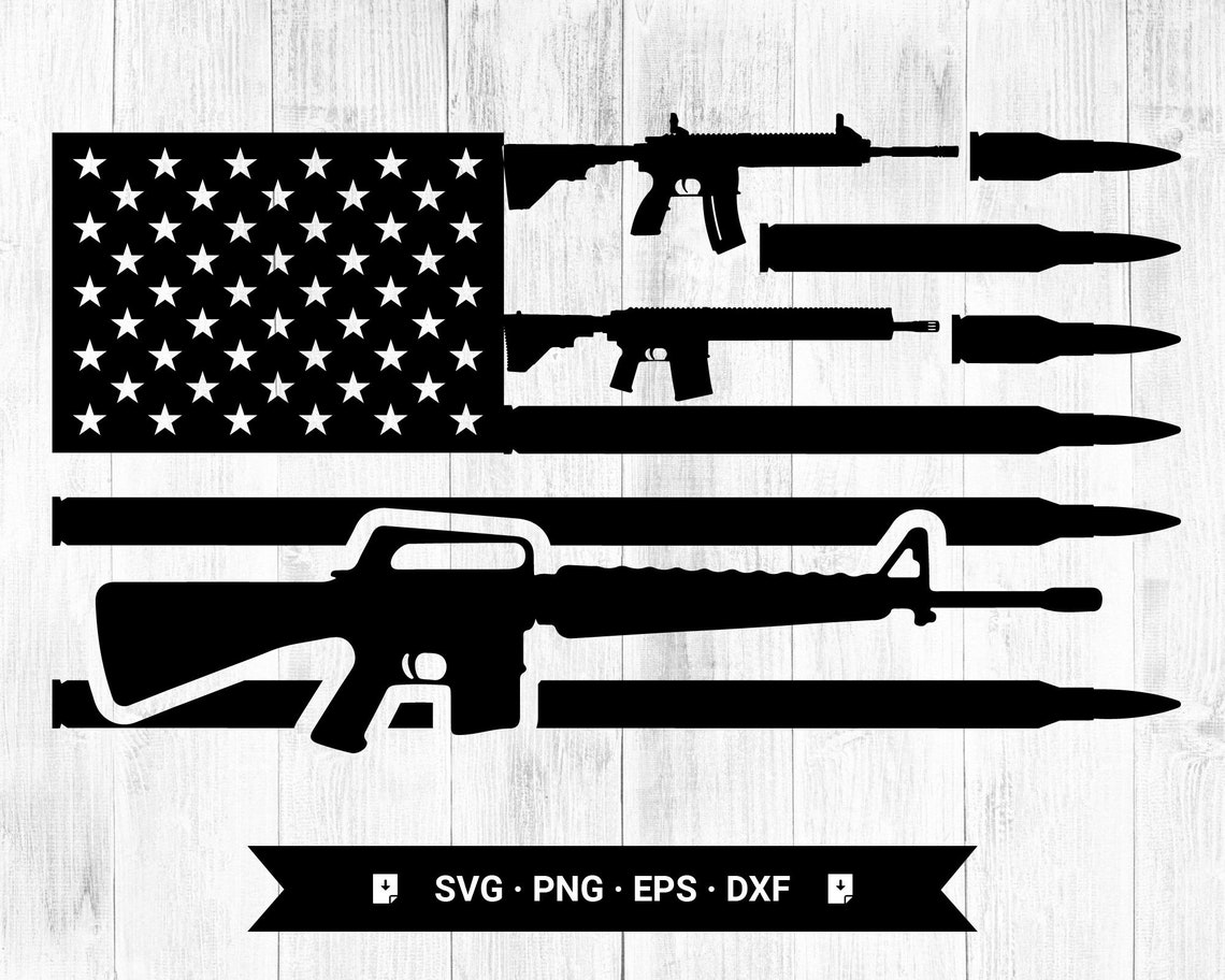 Second amendment gun svg2nd amendment american flag svg cut | Etsy