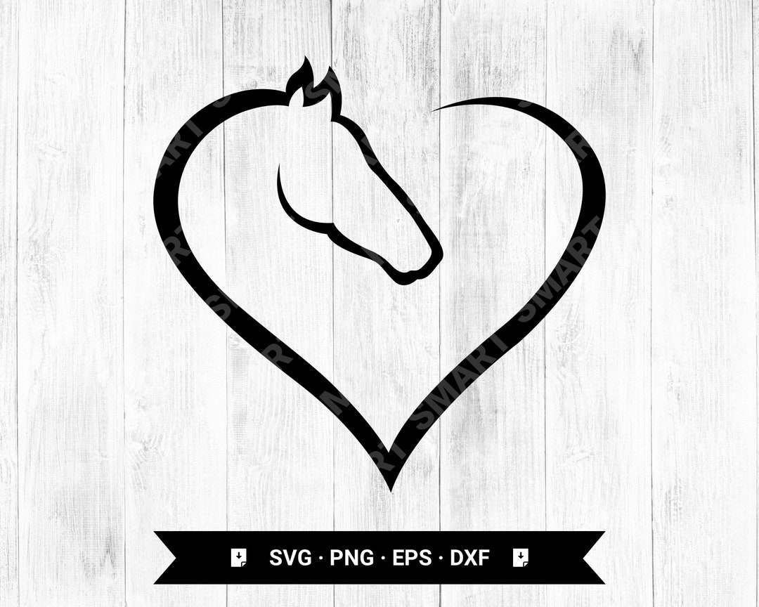 Corazón svg, Corazón de caballo Svg, Caballo Svg, Caballo Amor Svg ...