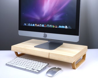 Wooden Computer Stand | Etsy