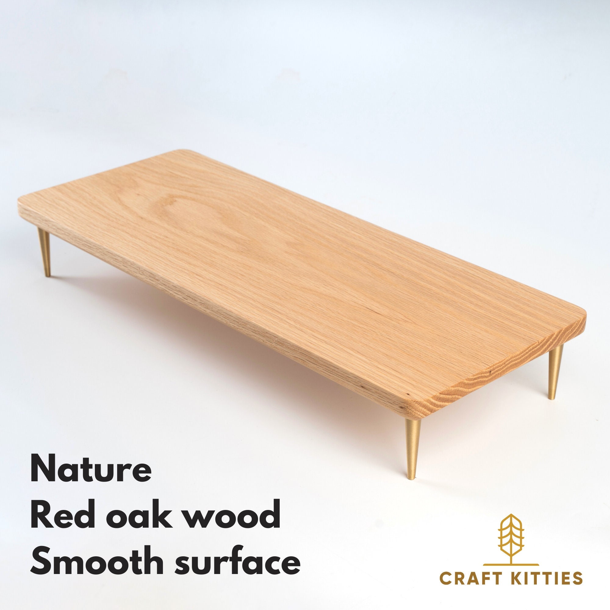 Wood Monitor Stand Computer Riser Solid Wood Desk Shelf for - Etsy ...