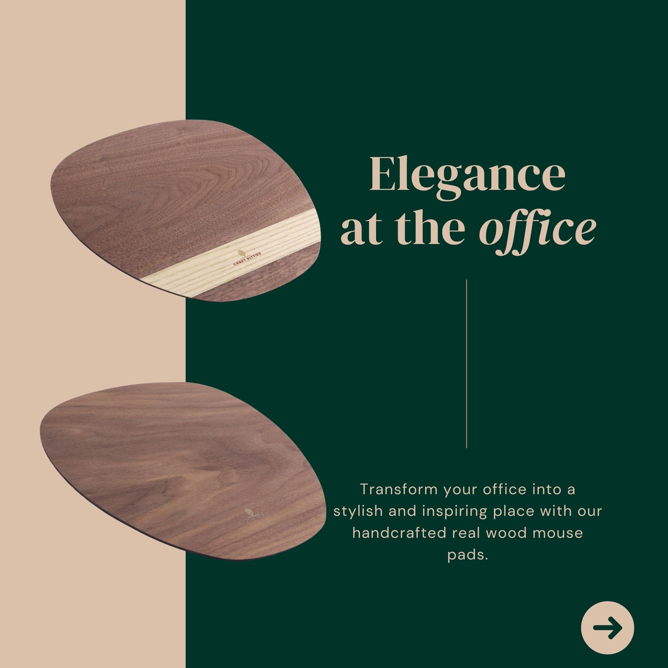 COMPUTER MOUSE PAD Wooden Mouse Pad Cute Walnut Desk Mouse | Etsy