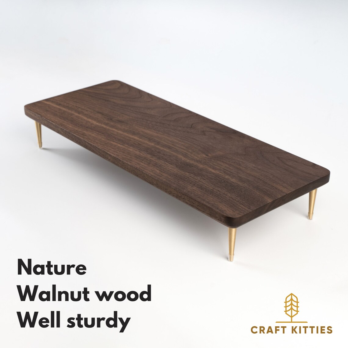 Wood Monitor Stand Computer Riser Solid Wood Desk Shelf for - Etsy ...