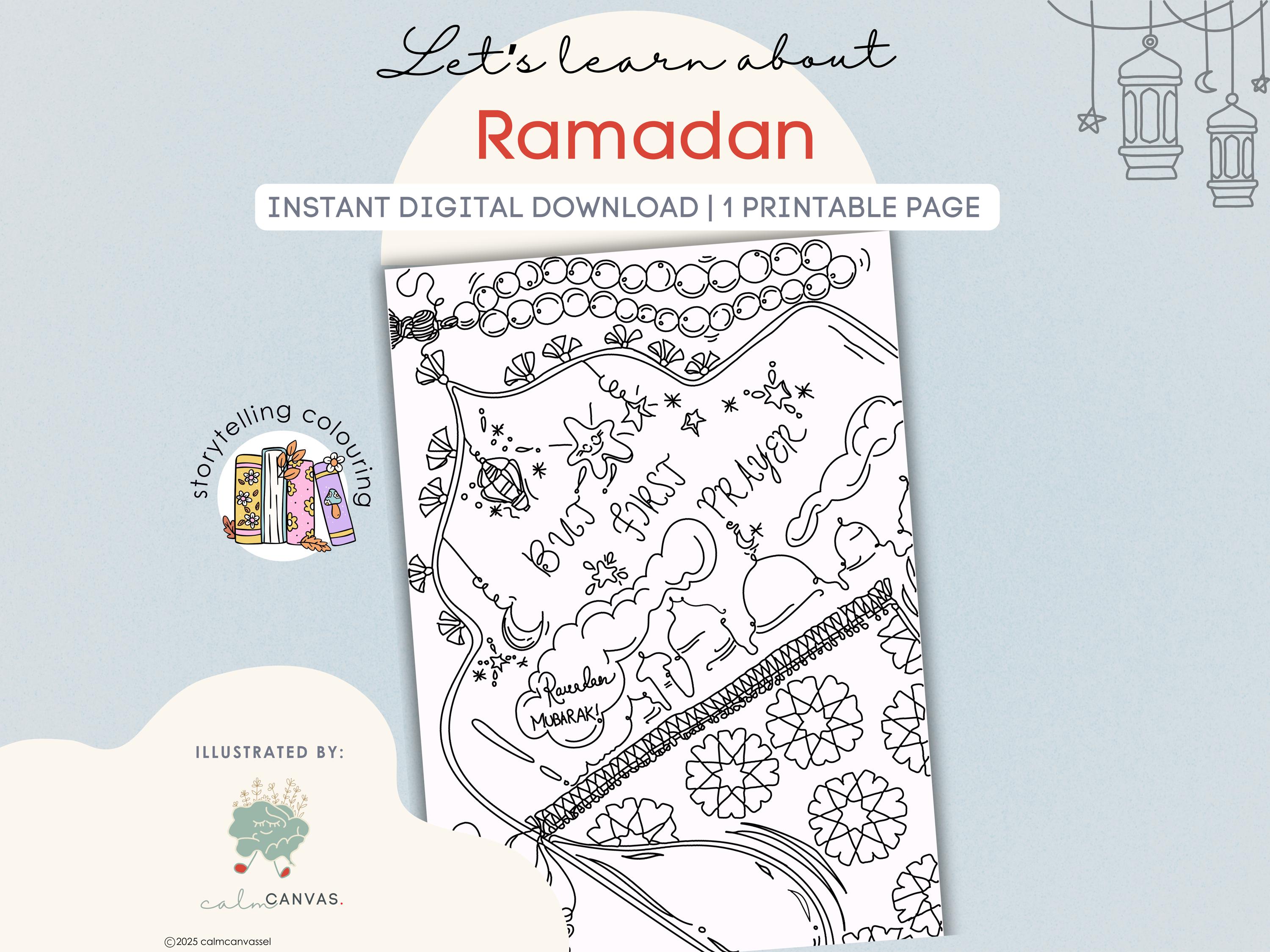 Ramadan Coloring Page: Social Emotional Learning Activity (PDF) - Etsy