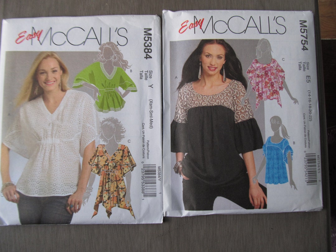 2 Mccall's Top Patterns - Etsy