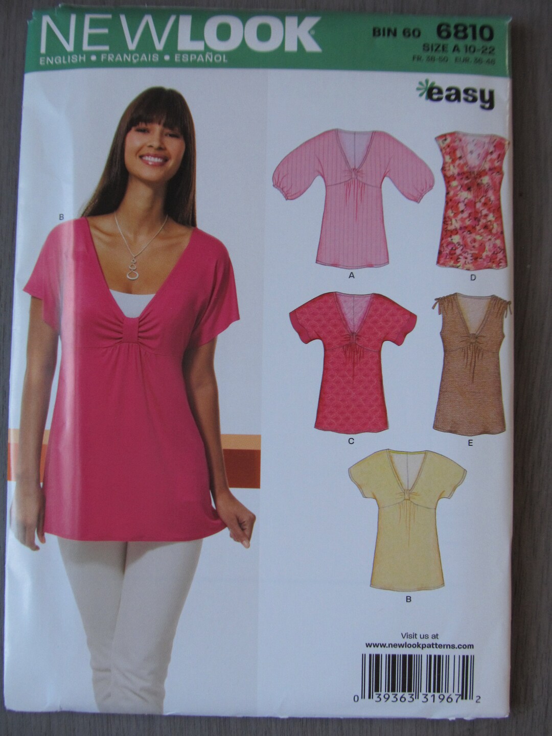 New Look Top Pattern - Etsy