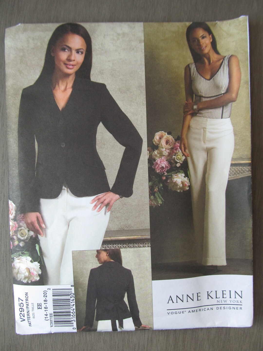 Vogue Anne Klein Jacket & Pants Pattern - Etsy