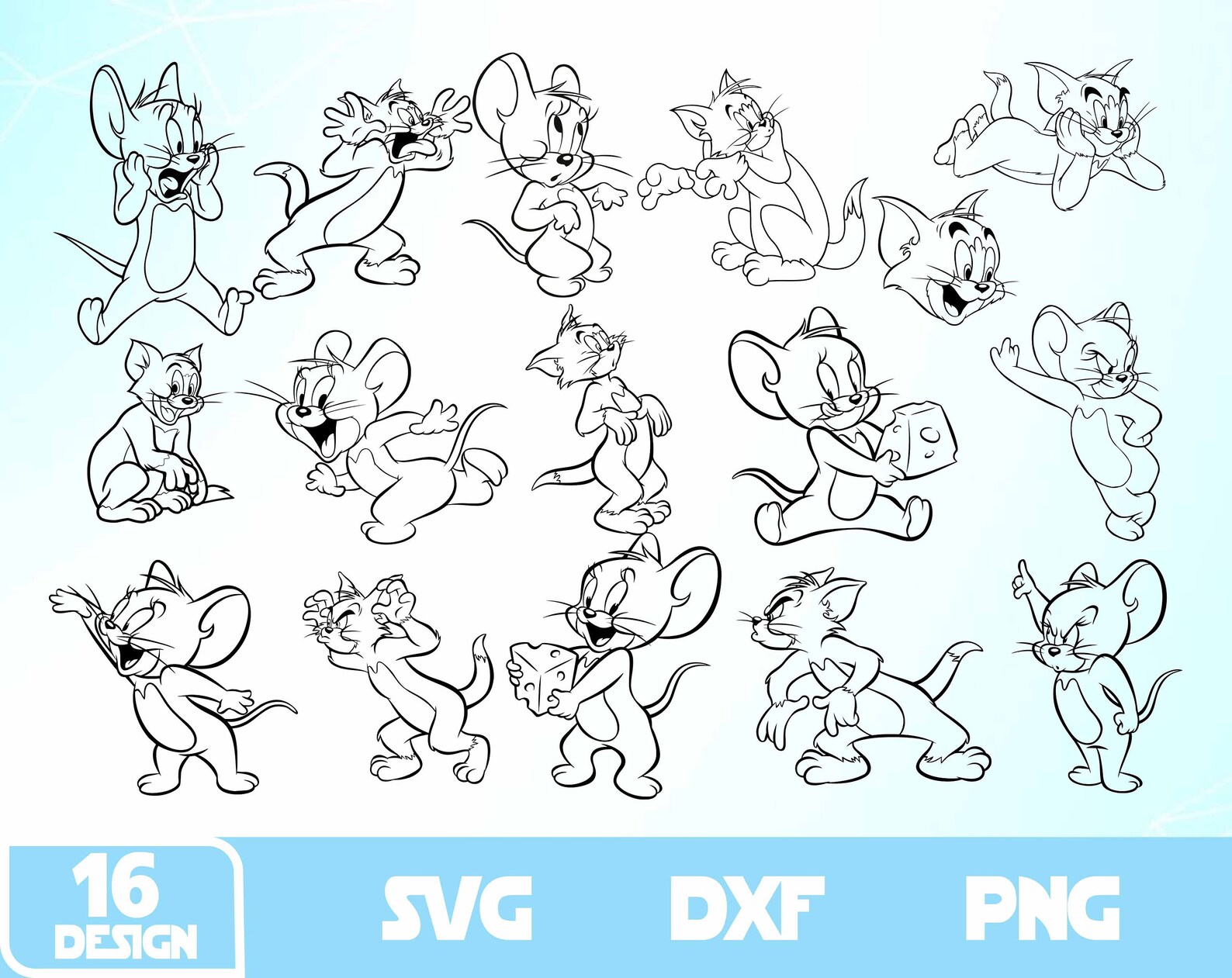 Tom et Jerry SVG Cricut Cut File Digital File | Etsy