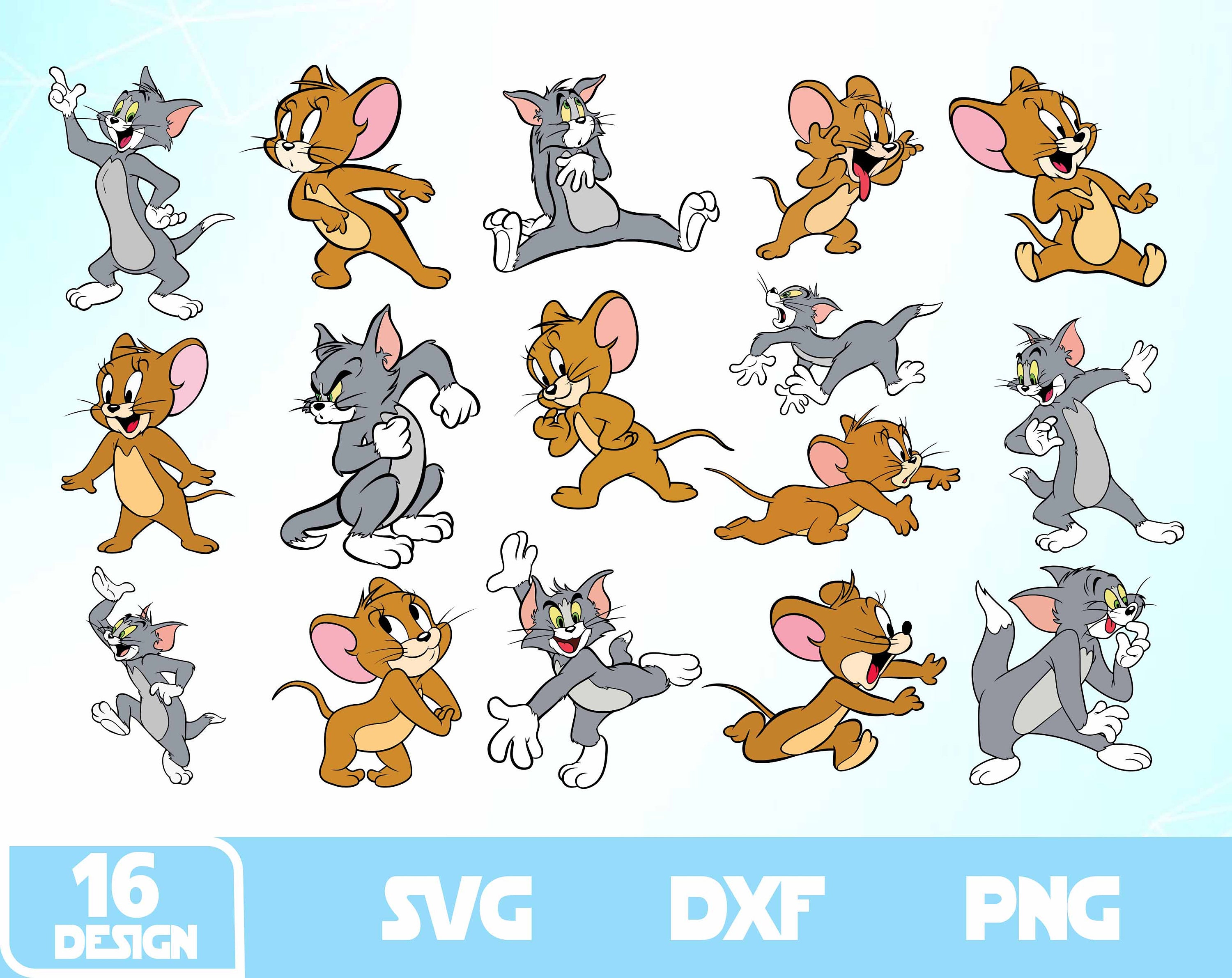Tom and Jerry SVG Cricut Cut File Digital File Instant | Etsy