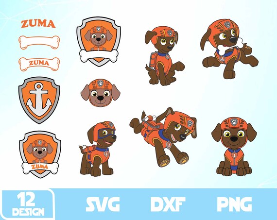 Zuma Svg Dxf Eps Png Clipart Silhouette and Cutfiles. | Etsy