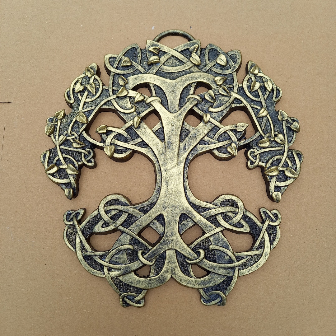 Celtic Tree of Life Wall Art: Hand-painted Yggdrasil Knotwork - Etsy