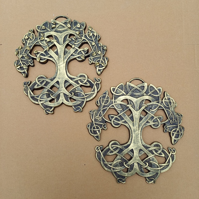 Celtic Tree of Life Wall Art: Hand-painted Yggdrasil Knotwork - Etsy