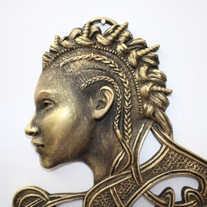 Brigid, Sculpted Beautiful Shieldmaiden 3D Wall Plaque With Celtic ...