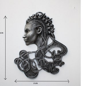 Brigid, Sculpted Beautiful Shieldmaiden 3D Wall Plaque With Celtic ...