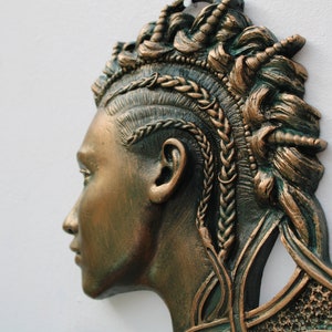 Brigid, Sculpted Beautiful Shieldmaiden 3D Wall Plaque With Celtic ...