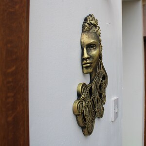 Brigid, Sculpted Beautiful Shieldmaiden 3D Wall Plaque With Celtic ...