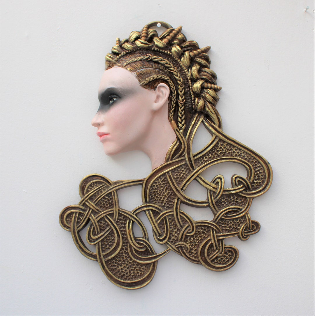 Brigid Sculpted Beautiful Shieldmaiden 3D Wall Plaque With - Etsy