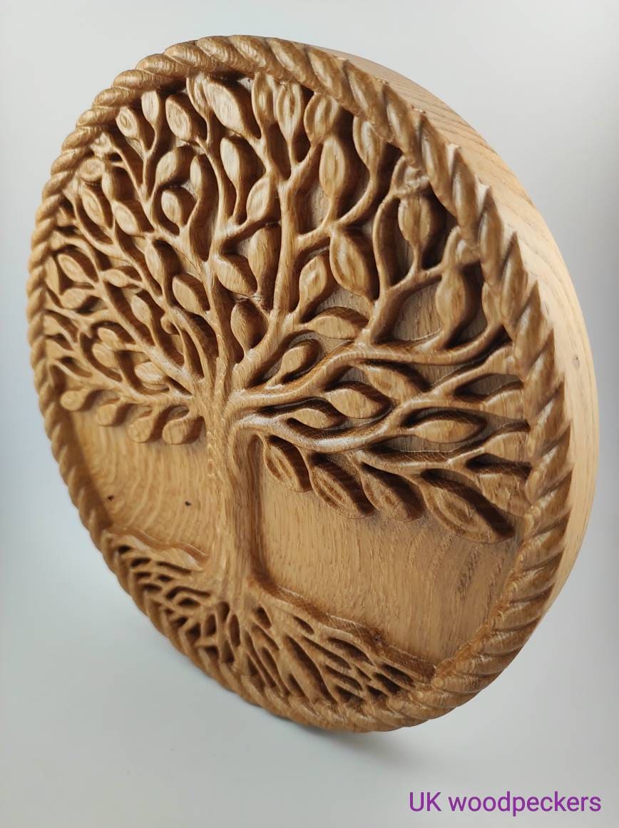 Tree of Life, Wooden Wall Décor, Oak Wall Art - Etsy