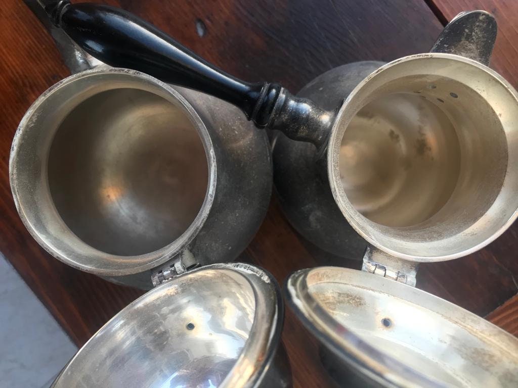 Antique Vintage Silver Teapot and Coffee Pot Set Made in India - Etsy