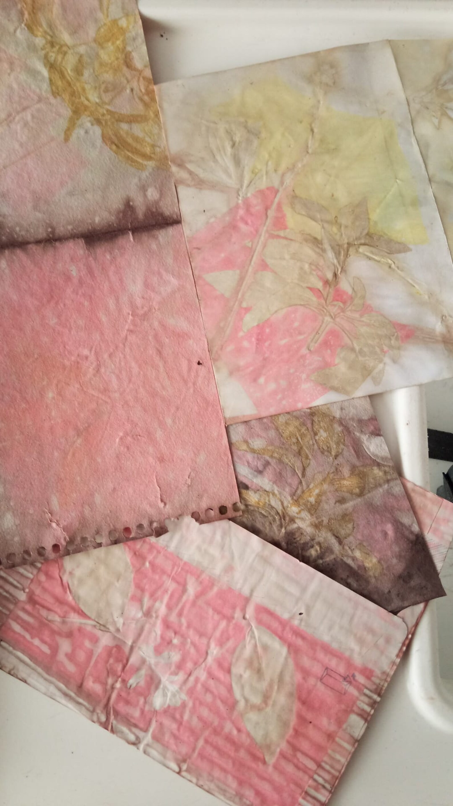 Eco Printed Paper Pack Set of Envelopes and Sheets - Etsy