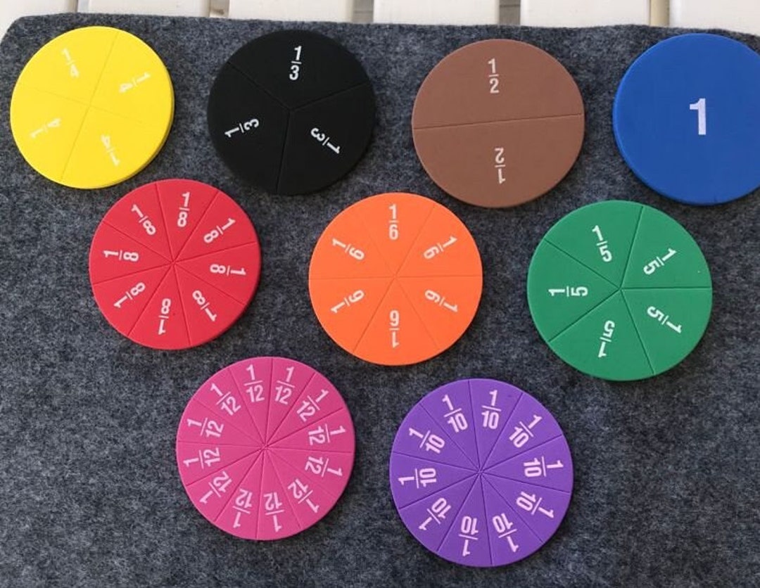 Educational Toys Circular Pieces Fractions Children Early - Etsy