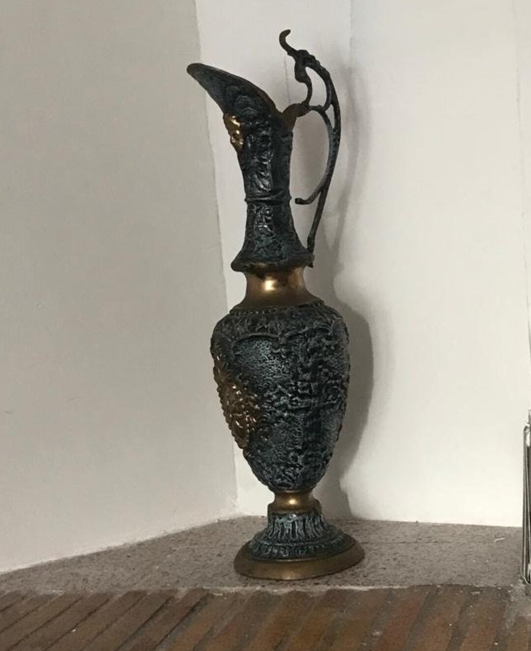 Large Antique Brass Jar, Heavy Vintage Collectible, - Etsy