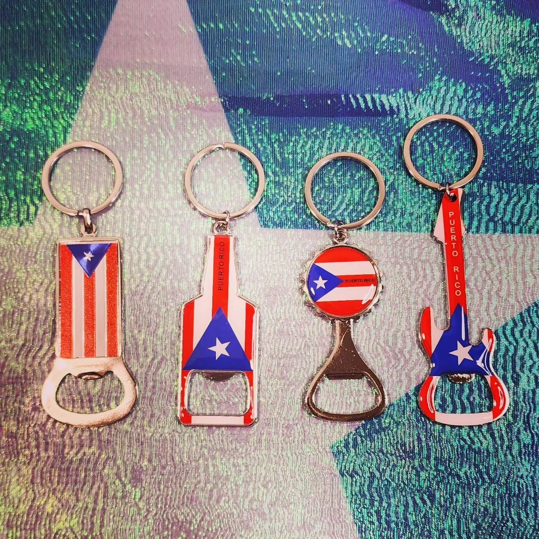 Puerto Rico Keychain Bottle Opener - Etsy