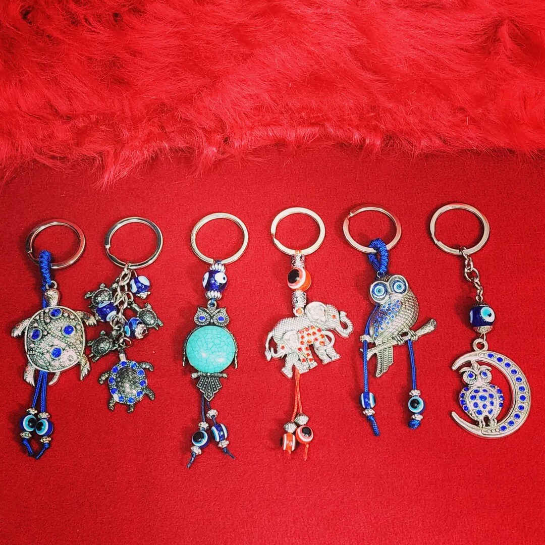 Evil Eye Protection Keychain - Etsy