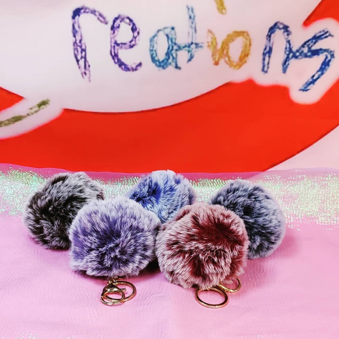 Fluffy Pom Pom Key Chains! - Etsy