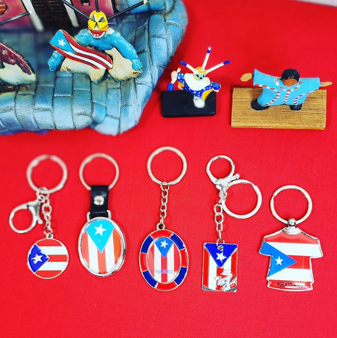 Puerto Rico Flag Keychains - Etsy