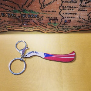 Puerto Rico Flag Keychain - Etsy