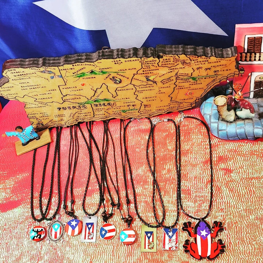 Puerto Rico Flag Necklace! - Etsy