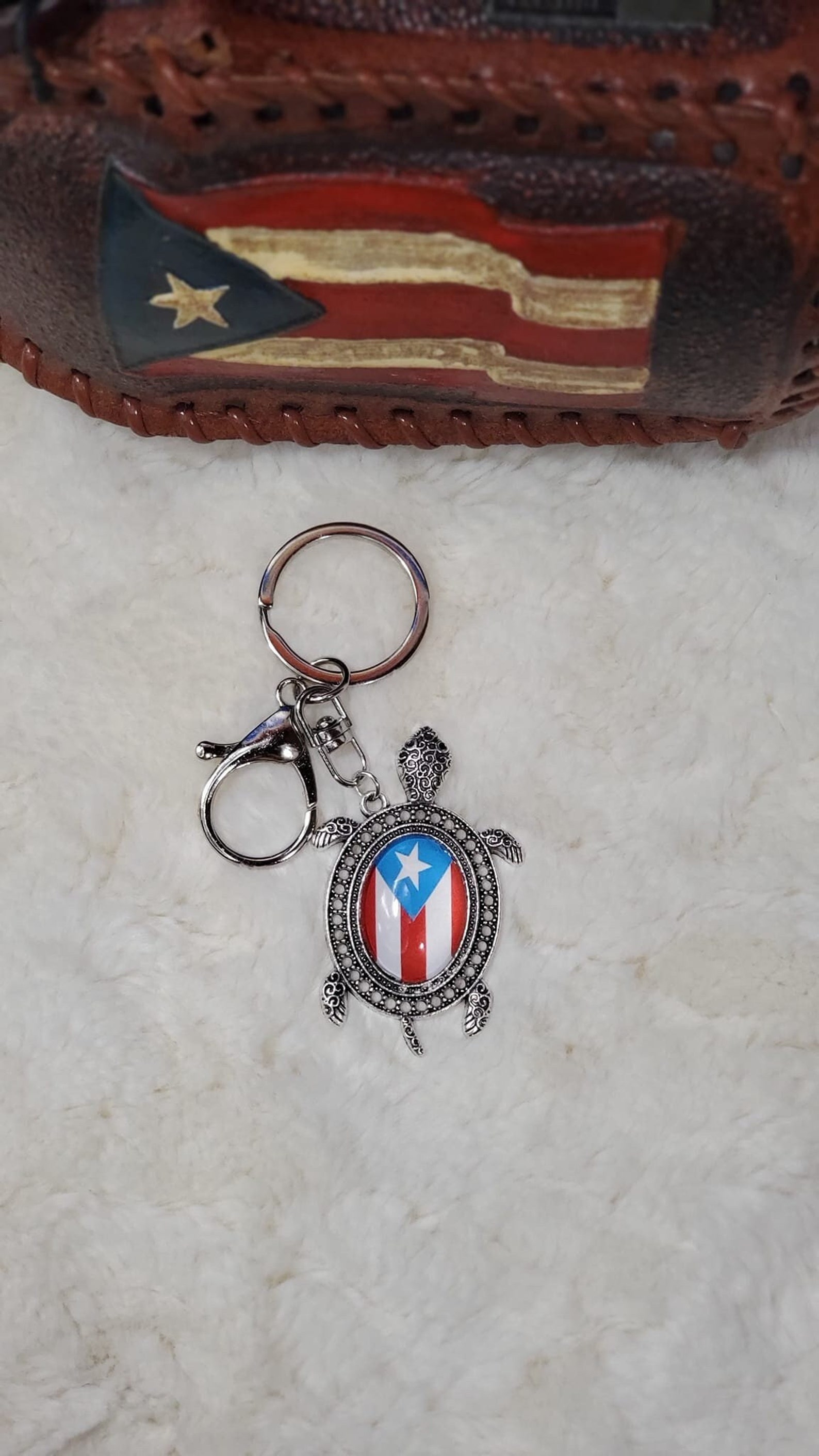 Puerto Rico Flag Keychain - Etsy
